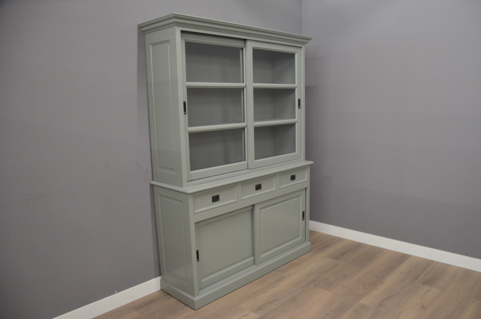 Buffetkast – winkelkast – vitrinekast 160 cm breed Ral 7033 | Story ...